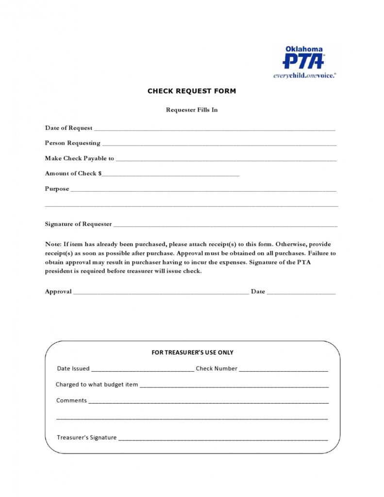 Check Request Template Word