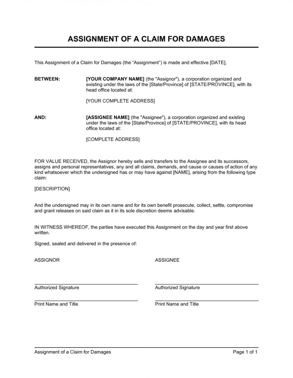 Claim Assignment Agreement Template claim-assignment-agreement-template