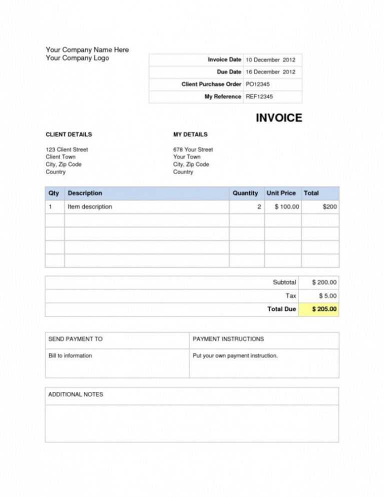free-invoice-template-for-word-addictionary-inside-invoice-template
