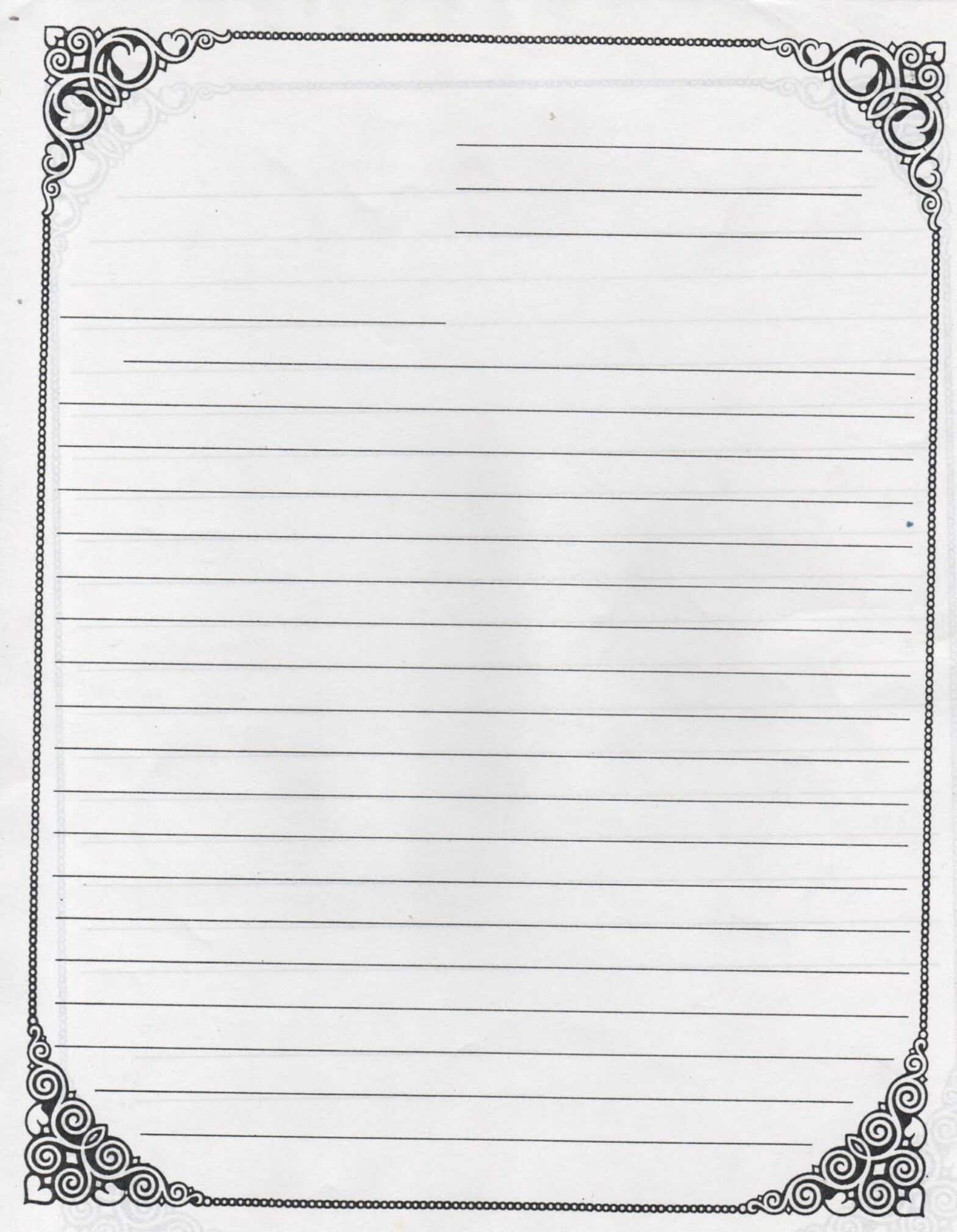 Letter Writing Template For Kids