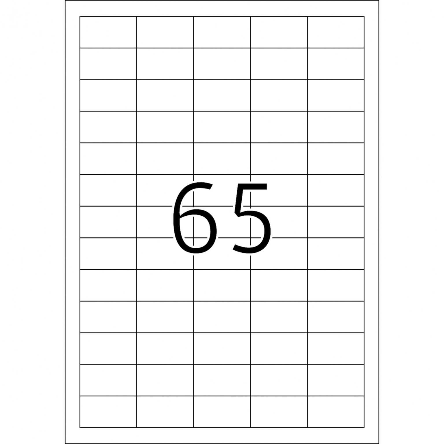 65 Label Template