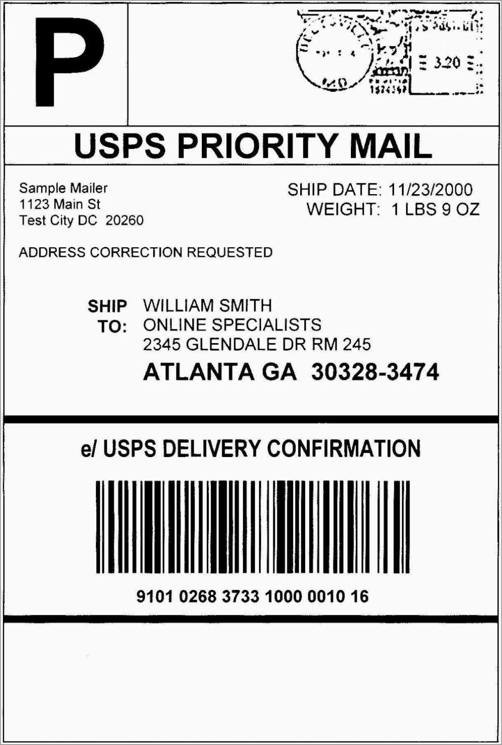 Shipping Label Template Free Addictionary In Shipping Label Template 