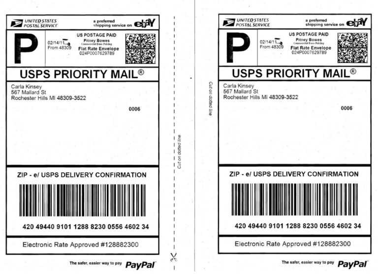Shipping Label Format Usps