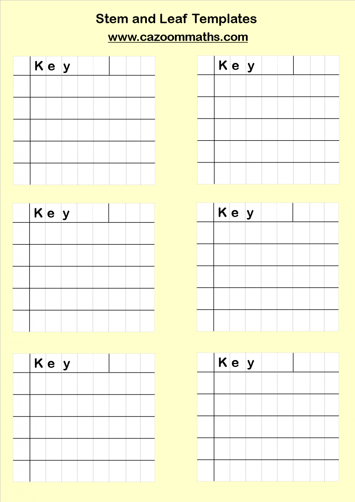 Blank Stem And Leaf Plot Template